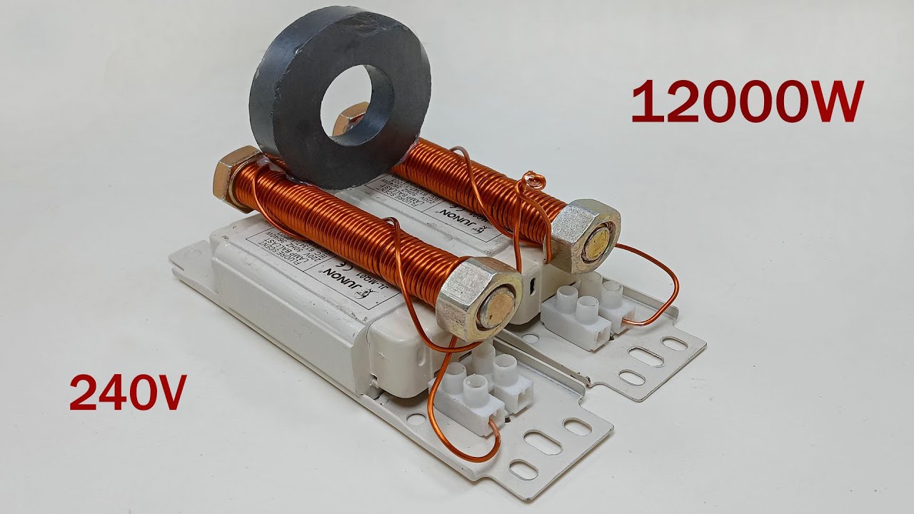 12000 Watt Free Energy Generator With Light Bulb Tools And Copper Wire ...