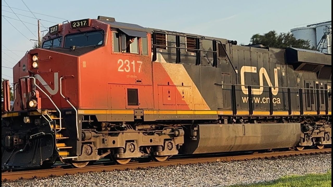 7/30/24 CN Train O 49081 Herzog Ballast - YouTube