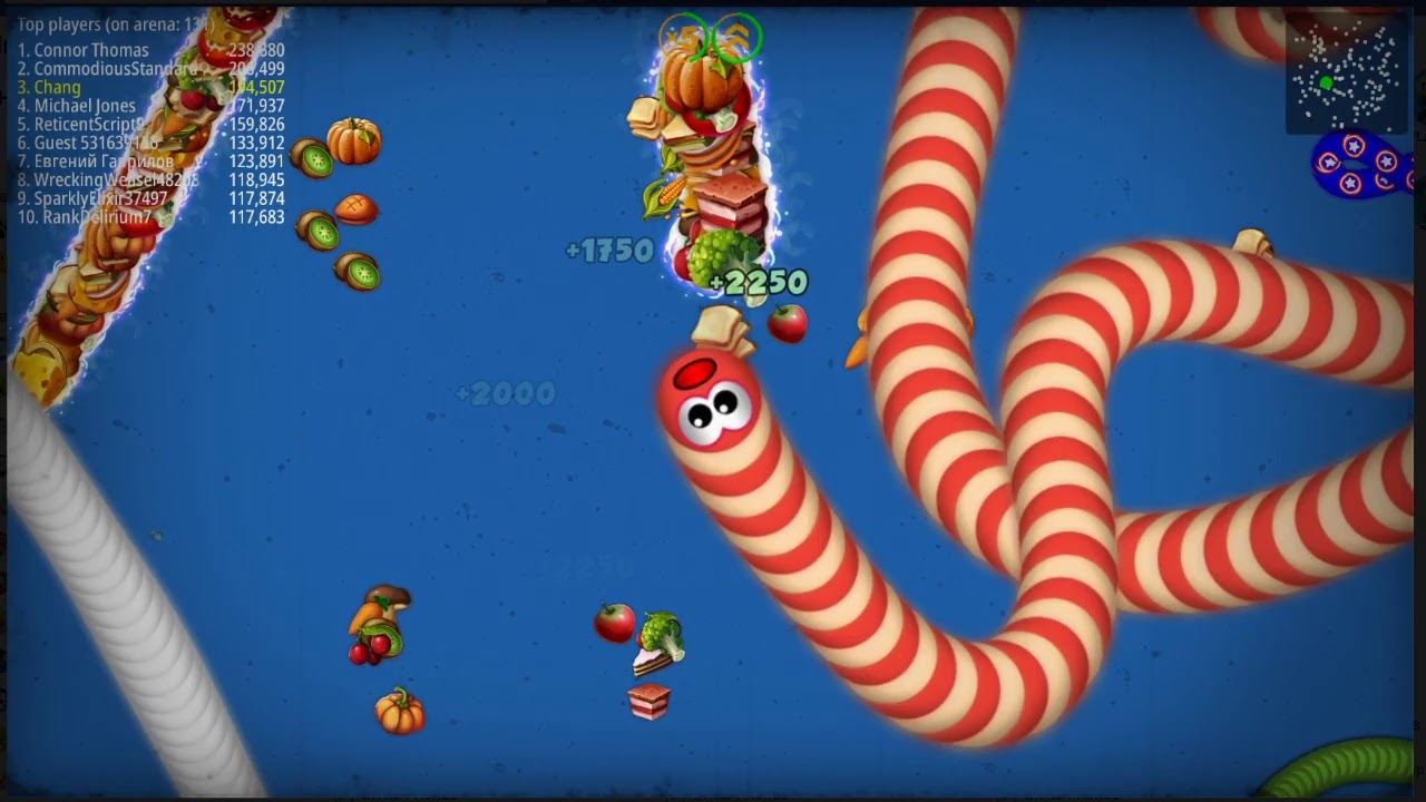 Playing Worms Zone - YouTube