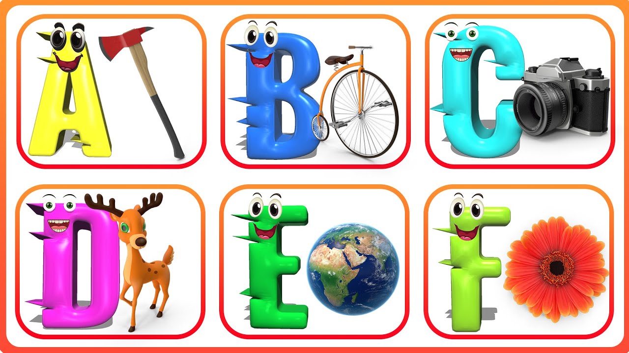 A for Axe | Alphabet ABC Songs | 3D ABC Songs & Rhymes for Children # ...