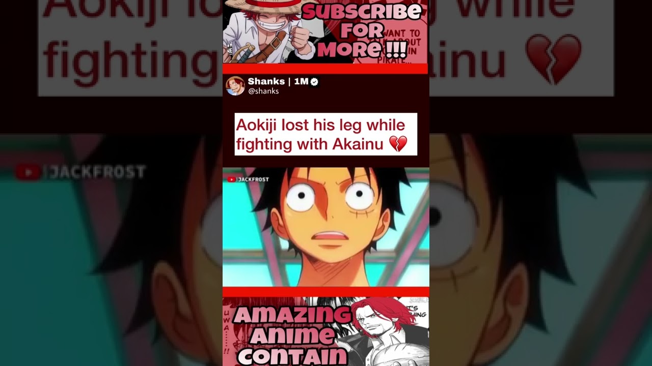 Aokiji lost his left leg 💔| Otaku #shorts #onepiece #mugiwara #fyp # ...