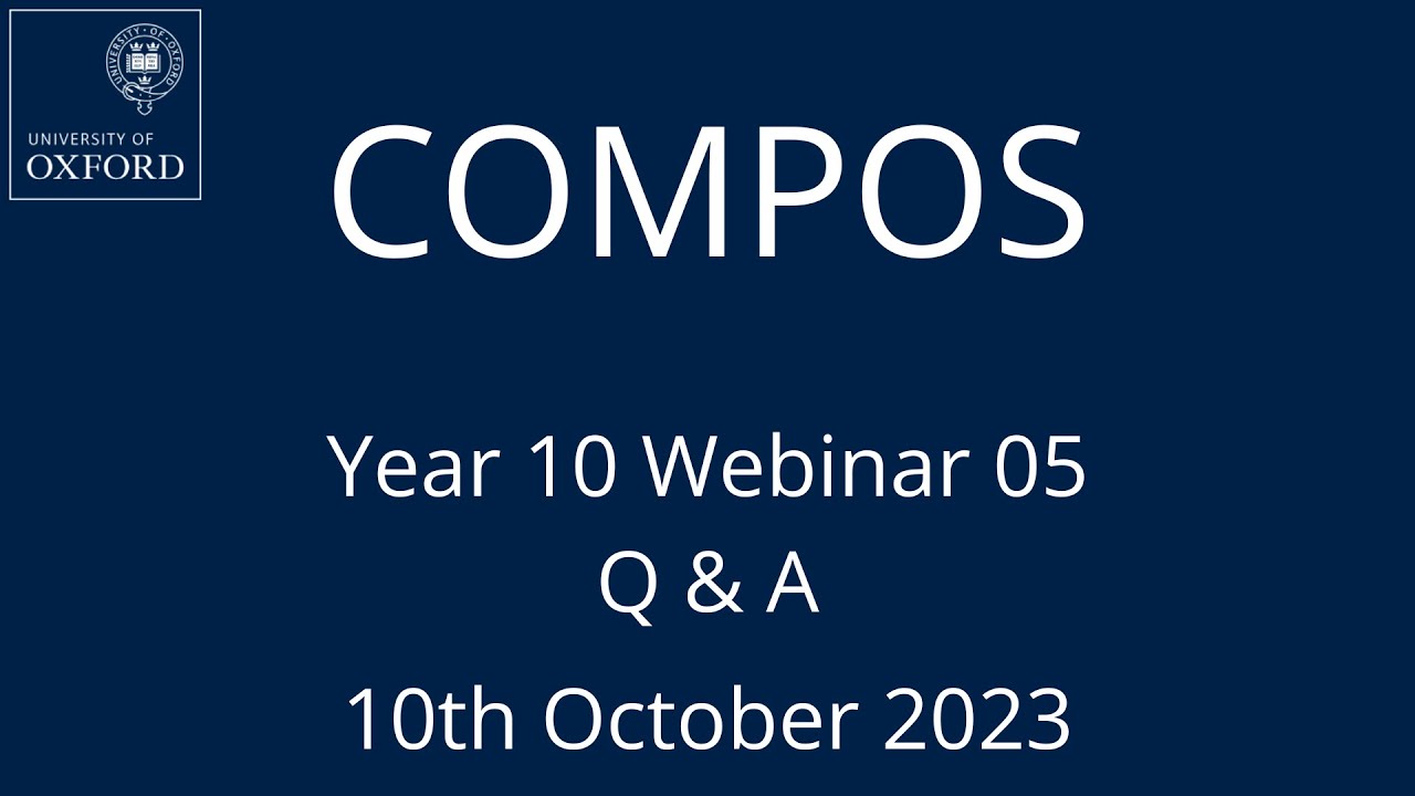COMPOS Y10 Webinar 05 - YouTube