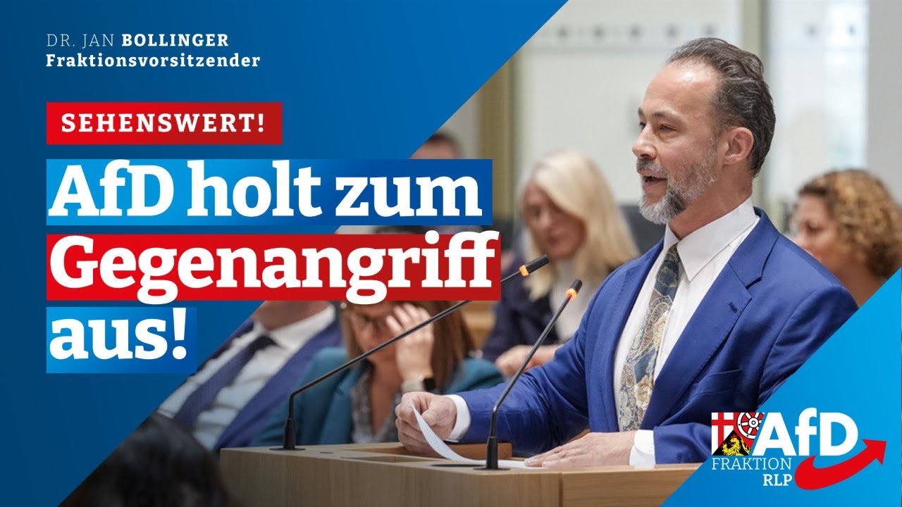 Sehenswert! #AfD holt zum Gegenangriff aus! (Dr. Jan Bollinger) - YouTube