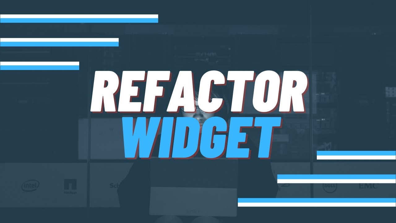 Most Elegant/Efficient Way to Refactor Widgets in Flutter and Dart - YouTube