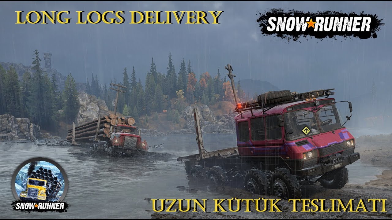 Snow Runner Long Logs Delivery - Uzun Kütük Teslimatı - YouTube