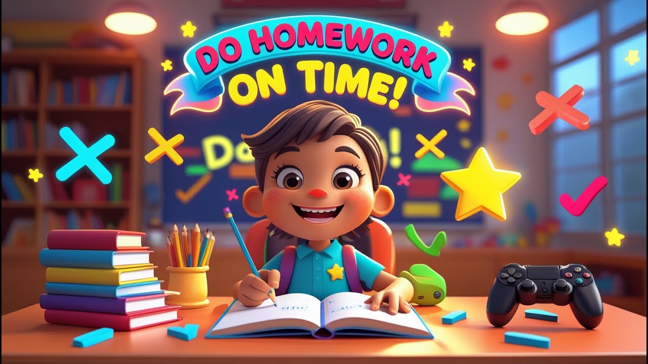 "Homework Time, Shine Time! | A Fun Poem for Kids to Do Homework on ...
