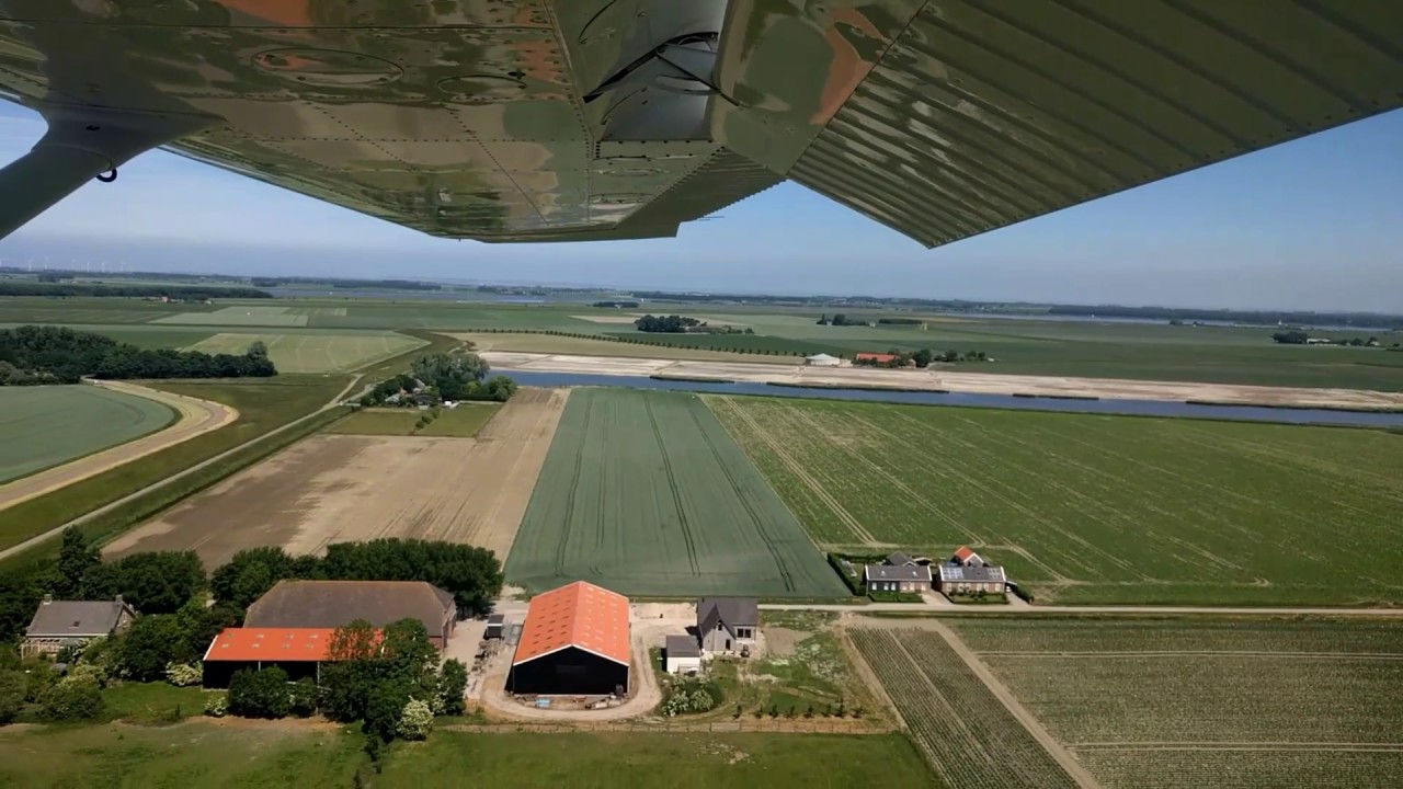 Approach and landing at Midden Zeeland (EHMZ) - YouTube