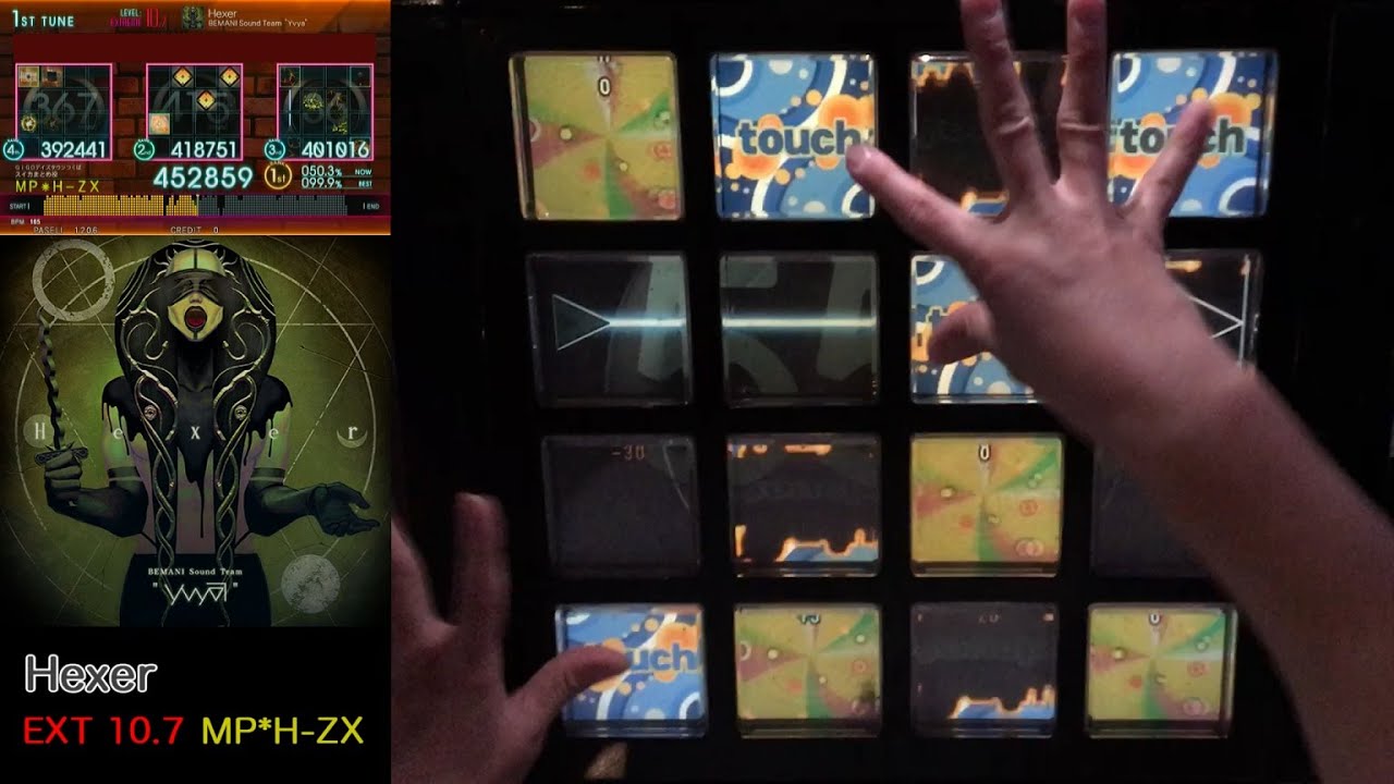 【jubeat bt Ave.】Hexer EXT [EXCELLENT] 60fps - YouTube
