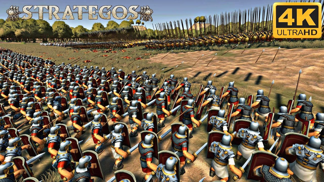 STRATEGOS - 4K Gameplay - ROMA vs CARTAGO - YouTube