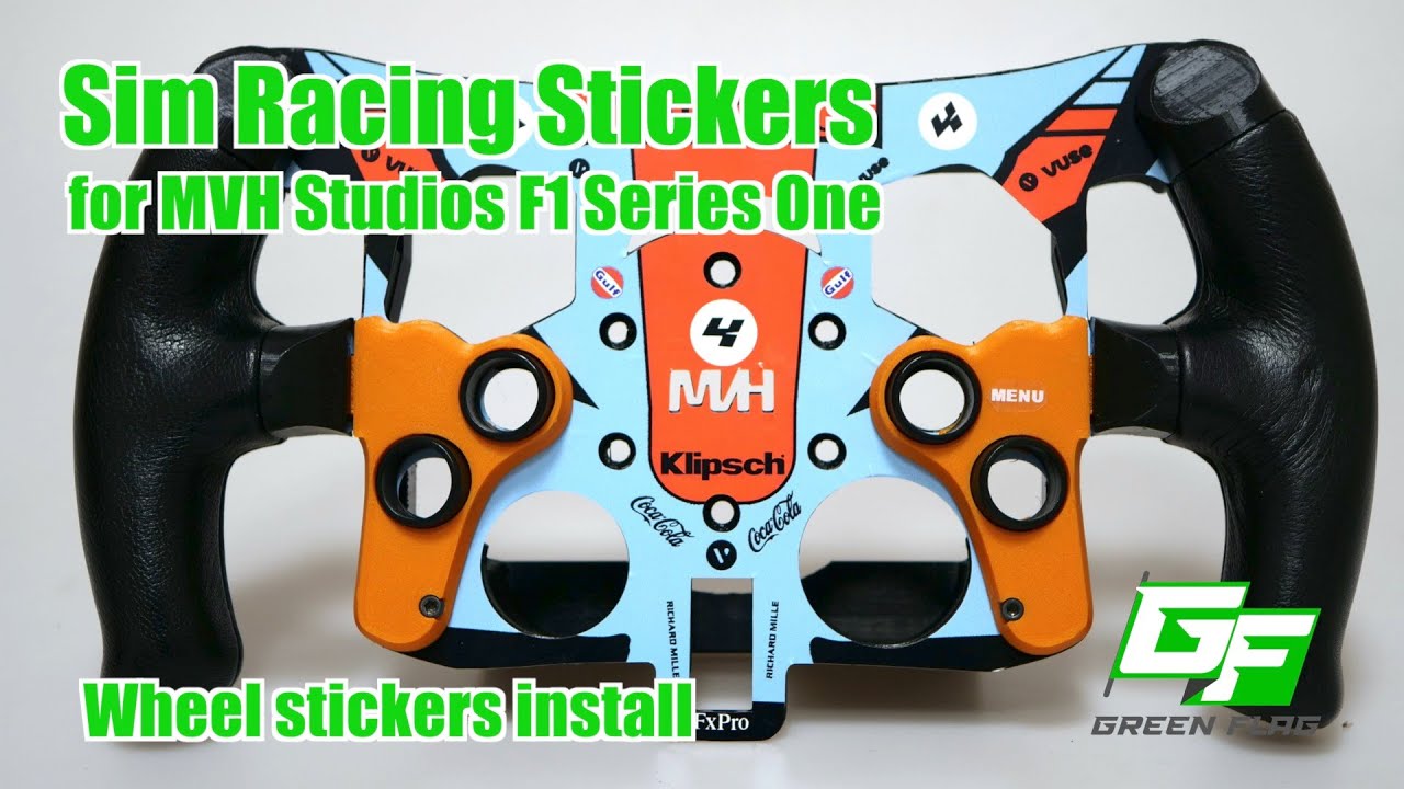 How to install stickers on Logitech G29/G923 (PS4/PC) MVH Studios Wheel ...