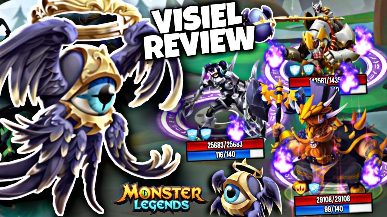 REVIEW DO VISIEL (MONSTRO DO PvP) E TESTE EM BATALHAS! Monster Legends ...