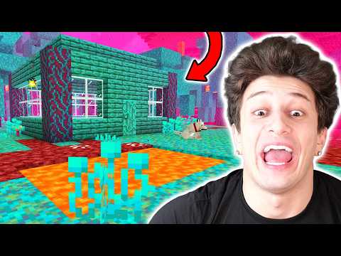 MİNECRAFT : NETHERDA HAVUZLU VİLLA YAPTIM