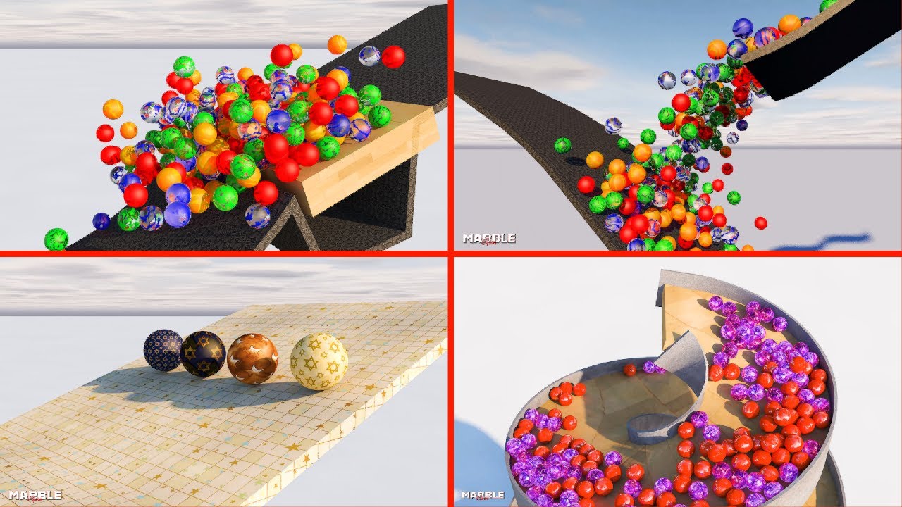 3D Marble Ball Run Animation Compilation V1 - YouTube