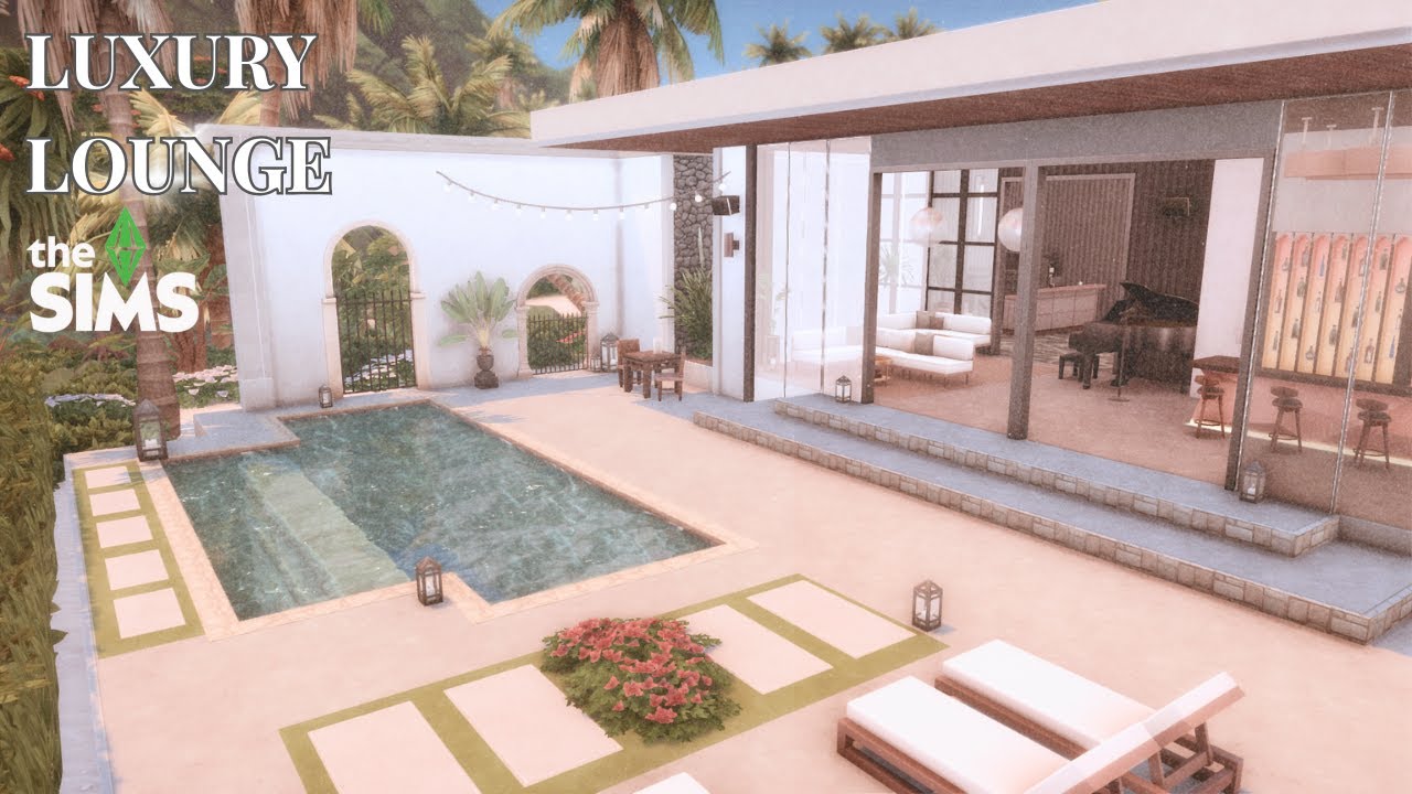 💎 Ultimate Luxury Lounge | The Sims 4 Speed Build No CC - YouTube