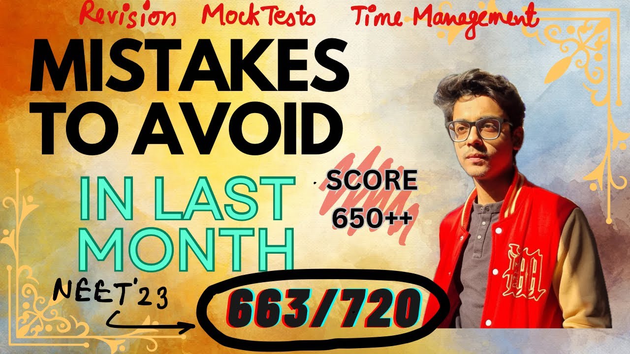 ONE MONTH LEFT 🥶 | AVOID THESE MISTAKES FOR A BETTER PREPARATION - YouTube