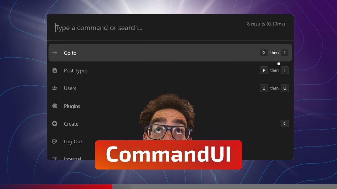Speed up your WordPress workflow with COMMAND UI - YouTube