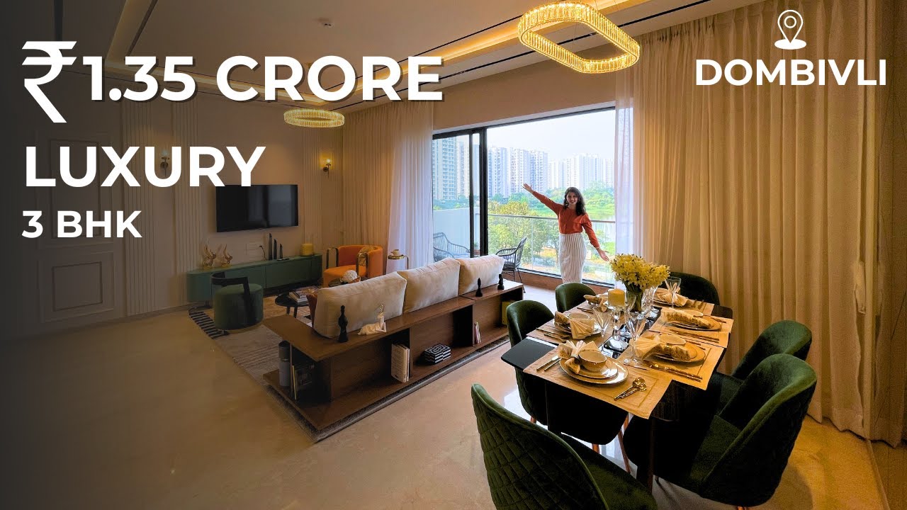 3BHK LUXURY Flat with Lake View | LODHA Serenity Dombivli | Interior ...
