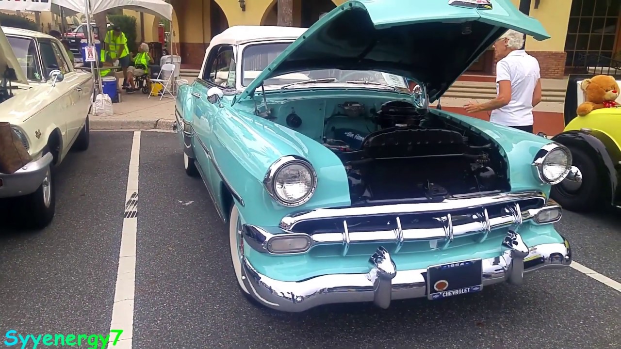 1954 Chevy Bel air Convertible, 'blue flame' engine - YouTube