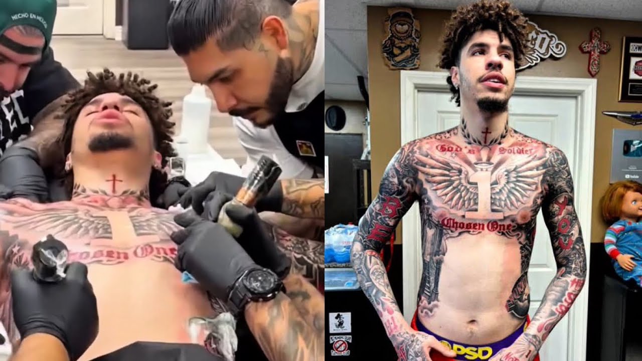 LaMelo Ball shows off new tattoos on his chest and arms 🔥 - YouTube
