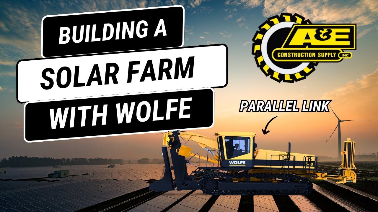 Solar Farm Installation Using Wolfe Construction Plows - YouTube