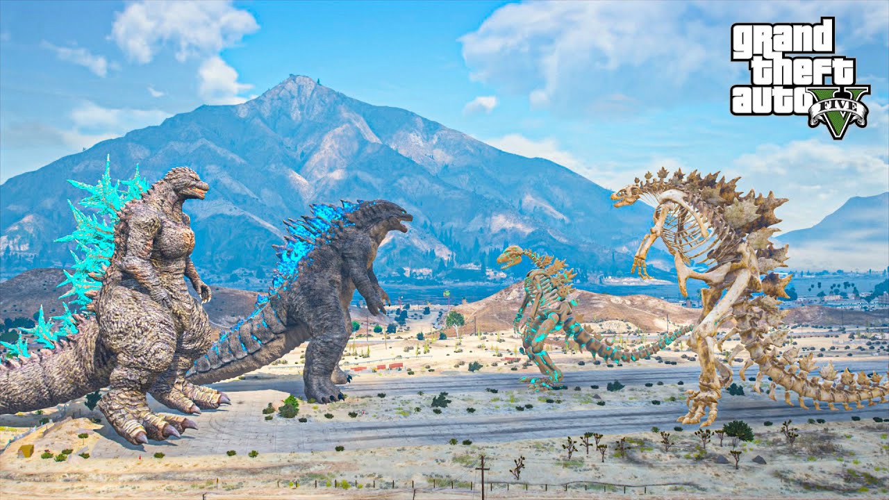 Godzilla Prime & Godzilla Minus One vs Skeleton Dagon Godzilla Team ...