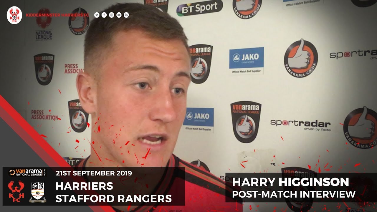 Harry Higginson post-match: Harriers 0-0 Stafford Rangers 21/09/19 ...