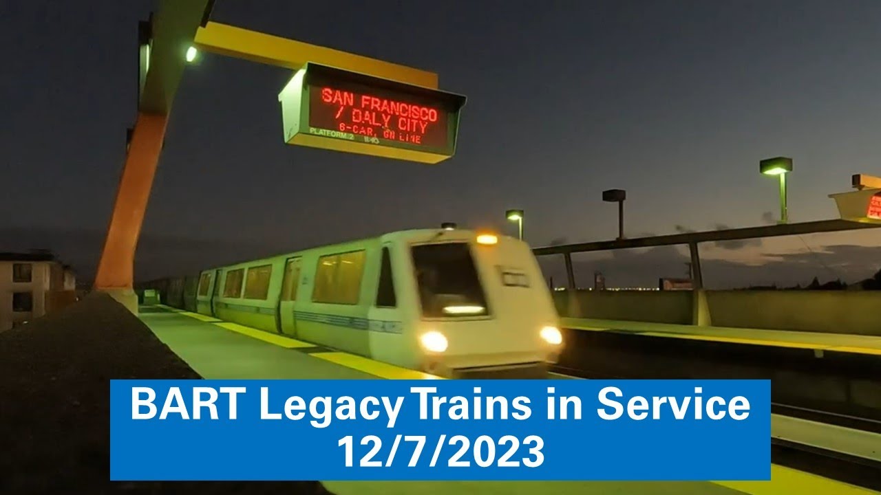 BART Legacy Trains in Service (12/7/23) - YouTube