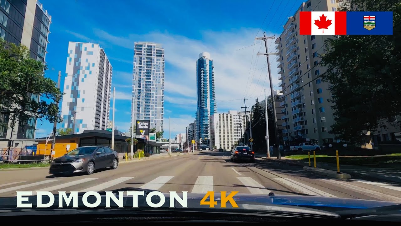 Edmonton 4K - Driving Tour of Downtown - Jasper Avenue - YouTube