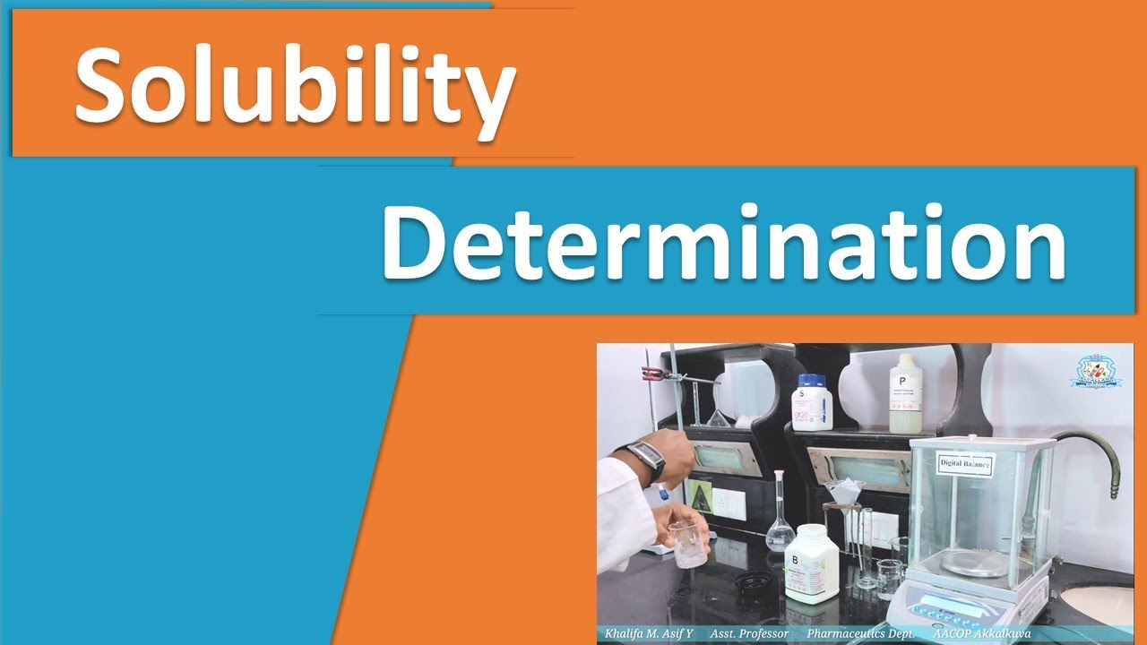 Solubility determination by volumetric analysis | Solubility of drugs ...