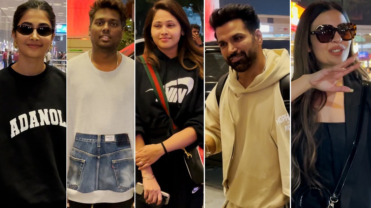 Pooja Hegde, Atlee Kumar With Wife Krishna Priya,Rithvik Dhanjani,Deepti Sadhwani Spotted At ...