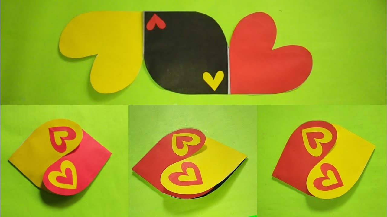 Heart lock card | Paper DIY heart lock card - YouTube