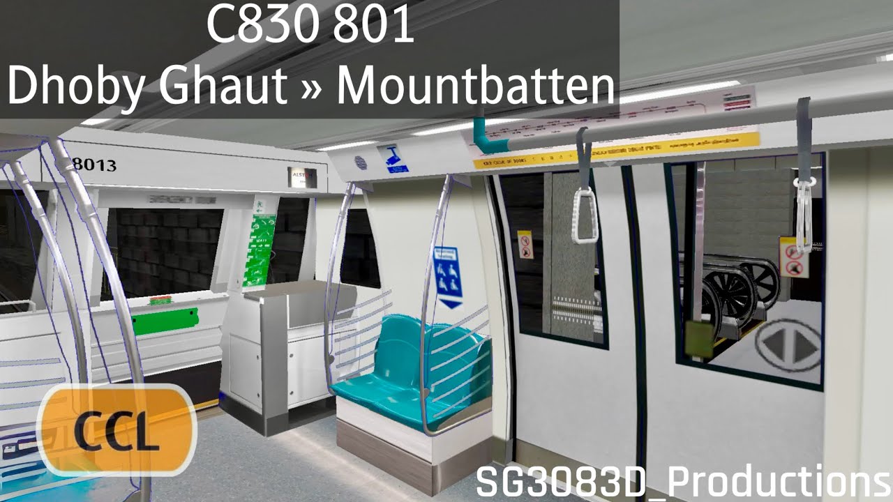 [OpenBVE][Roaring In The Tunnels] ALS C830 [801] - CC1 Dhoby Ghaut ...