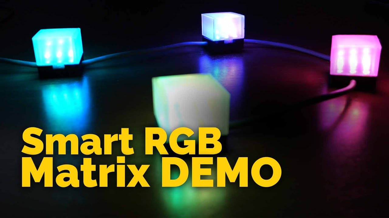 Smart RGB Matrix Platine mit 9x WS2812B LEDs & 3D Druck - YouTube