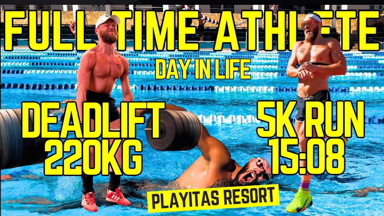 Full Time Athlete | 5k 15min | 220kg DL | 8000 Calories - YouTube