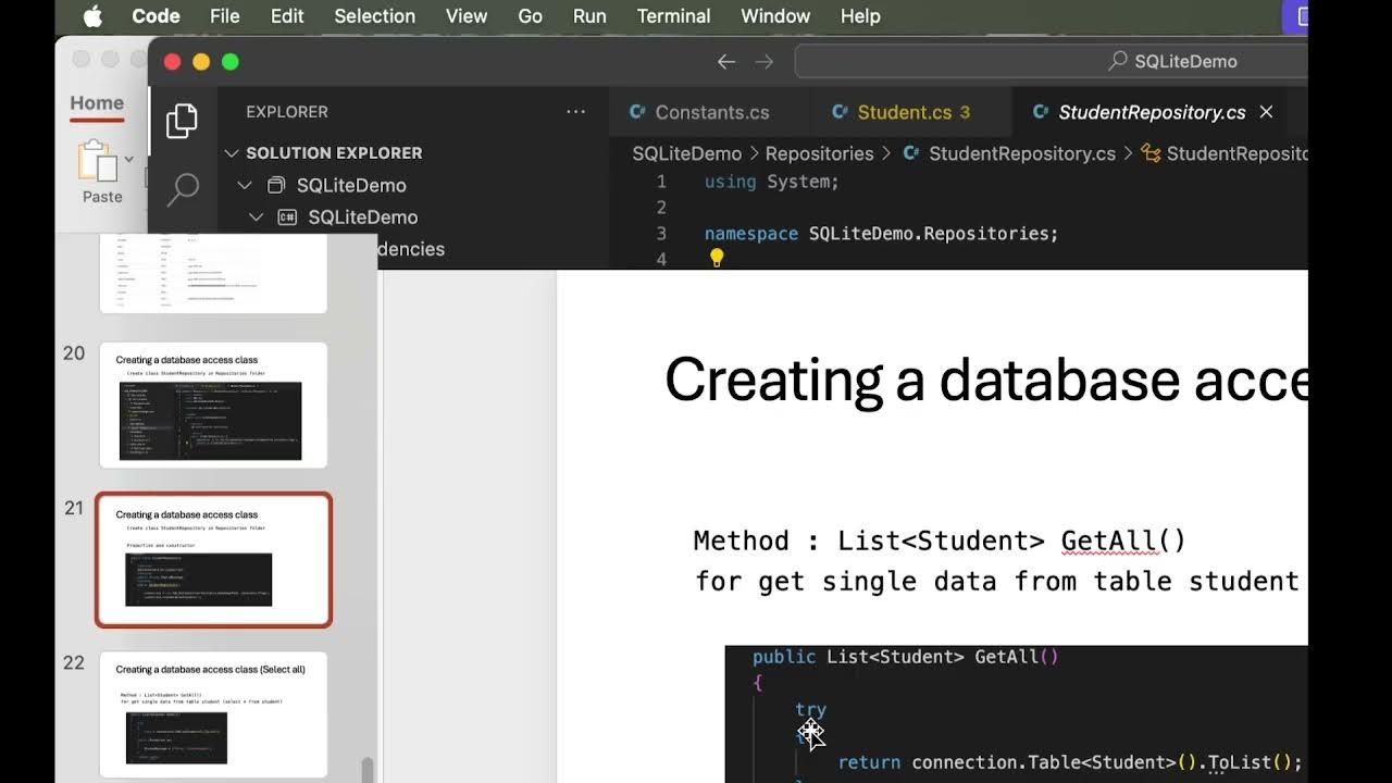 Lecture 2024 10 28 05 Repository Class to select insert update delete - YouTube