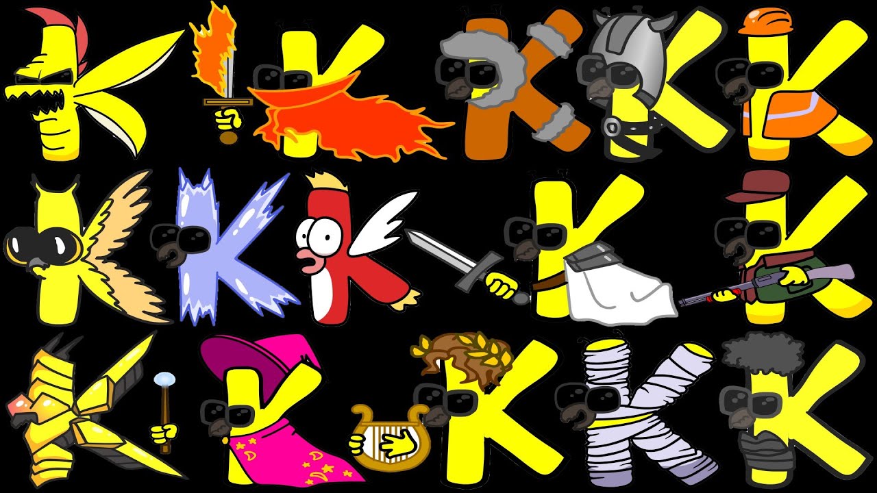 Alphabet Reverse toy All Letter BUT THEY ALL K-VARIANTS - YouTube