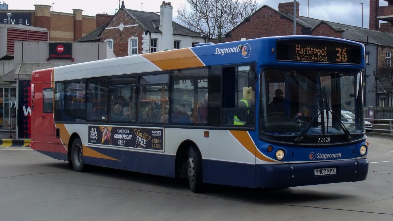 Stagecoach North East MAN 18.240LF Alexander ALX300 22428 YN07KPX - YouTube