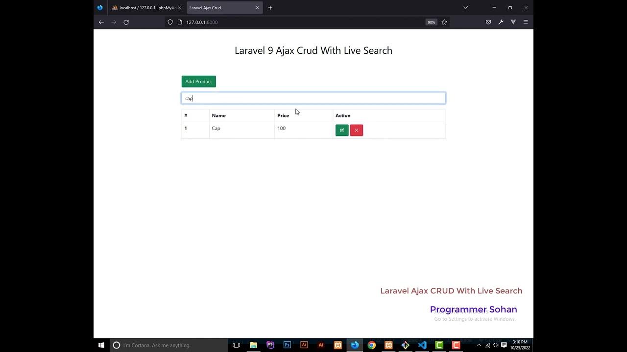 Laravel 9 Ajax CRUD With Live Search Project | Programmer Sohan - YouTube