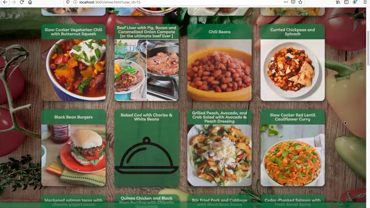 Recipe Rolodex Web App Demo - YouTube
