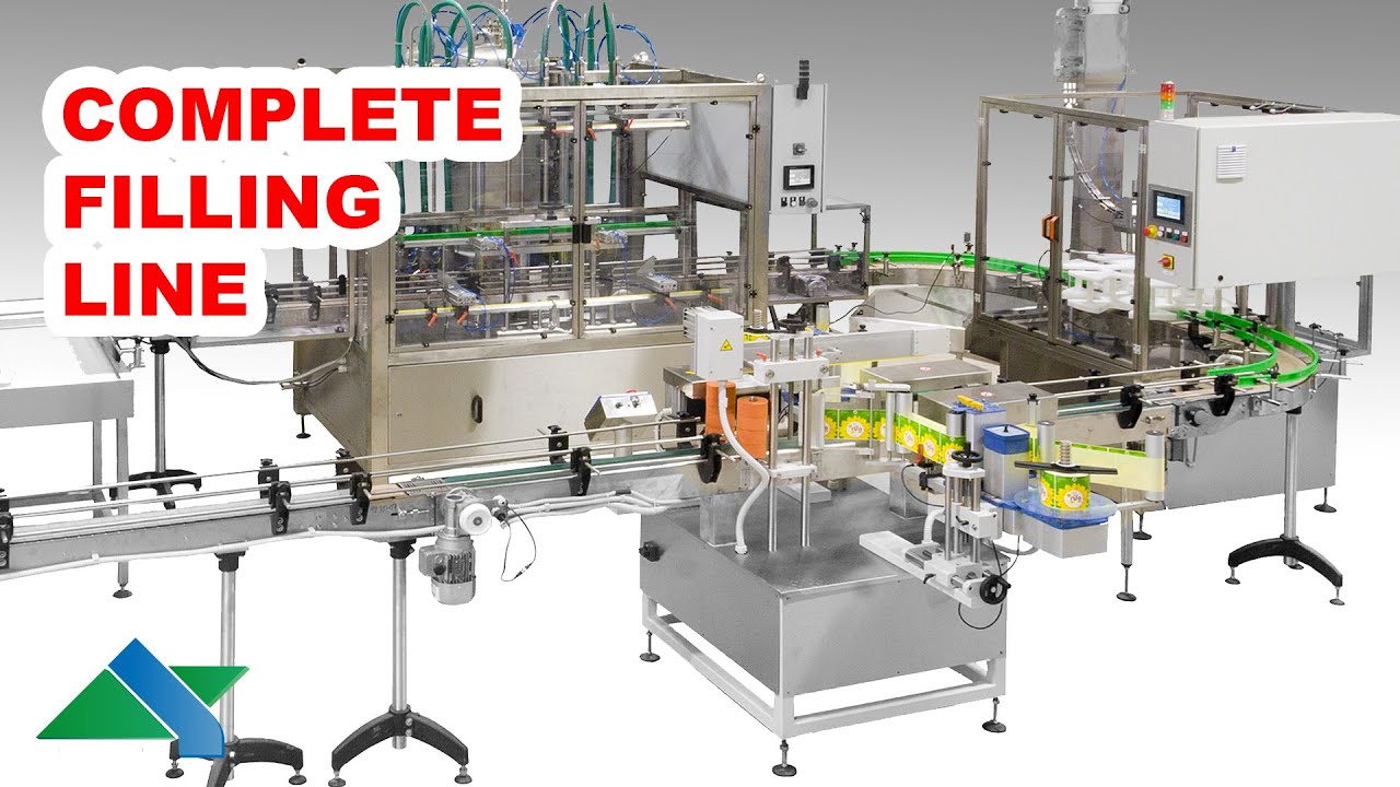 Complete filling line for canisters I ALBERTINA Machinery - YouTube