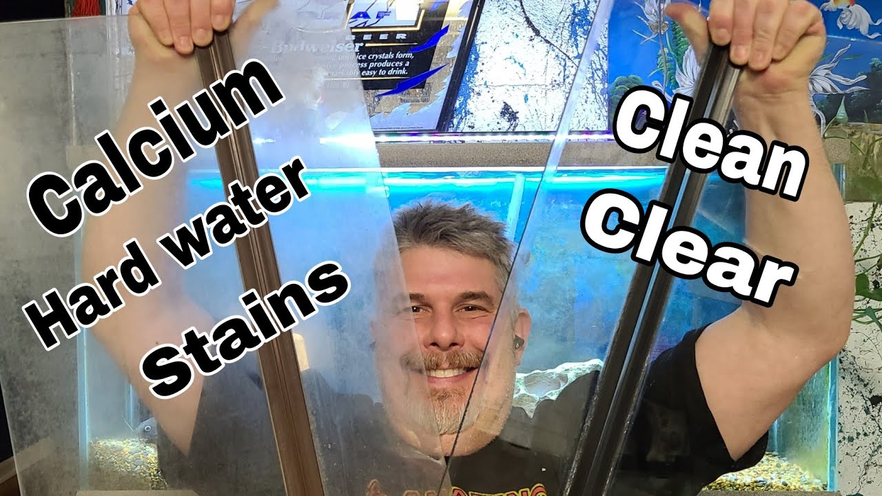 How to remove hard water calcium build up on glass and more. - YouTube