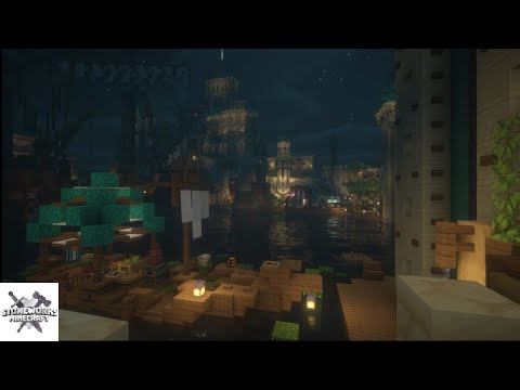 Stoneworks Minecraft - A city walk through, The Free city of Qadak.