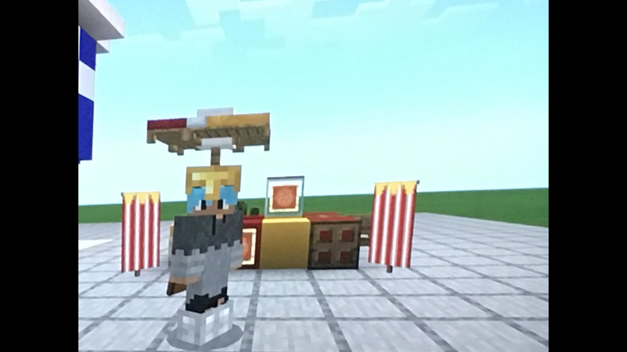 Minecraft Tutorial: How To Make A Popcorn Stand! City Build! First ...