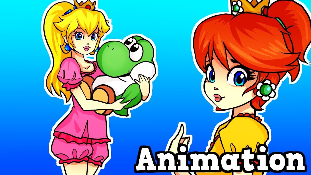 Princess Sleepover!!! Funny Cinematic Mario AU Animation Roleplay - YouTube