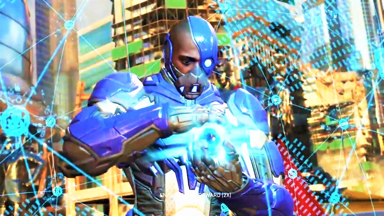 INJUSTICE 2 - Cyborg BLUE GEAR GAMEPLAY!!! - YouTube