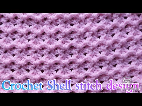Crochet Beautiful Shell stitch pattern #crochet #diy ...