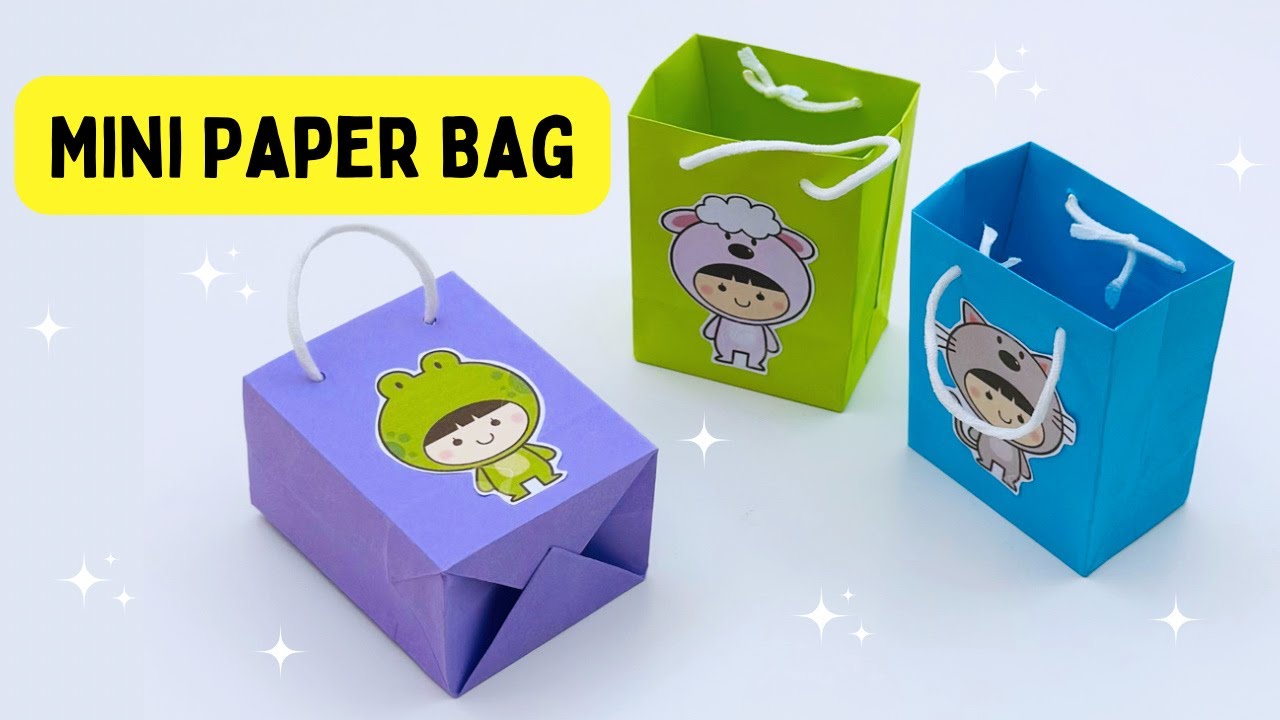 DIY MINI Gift PAPER BAG / Paper Craft / Easy Origami Bag DIY / Paper ...