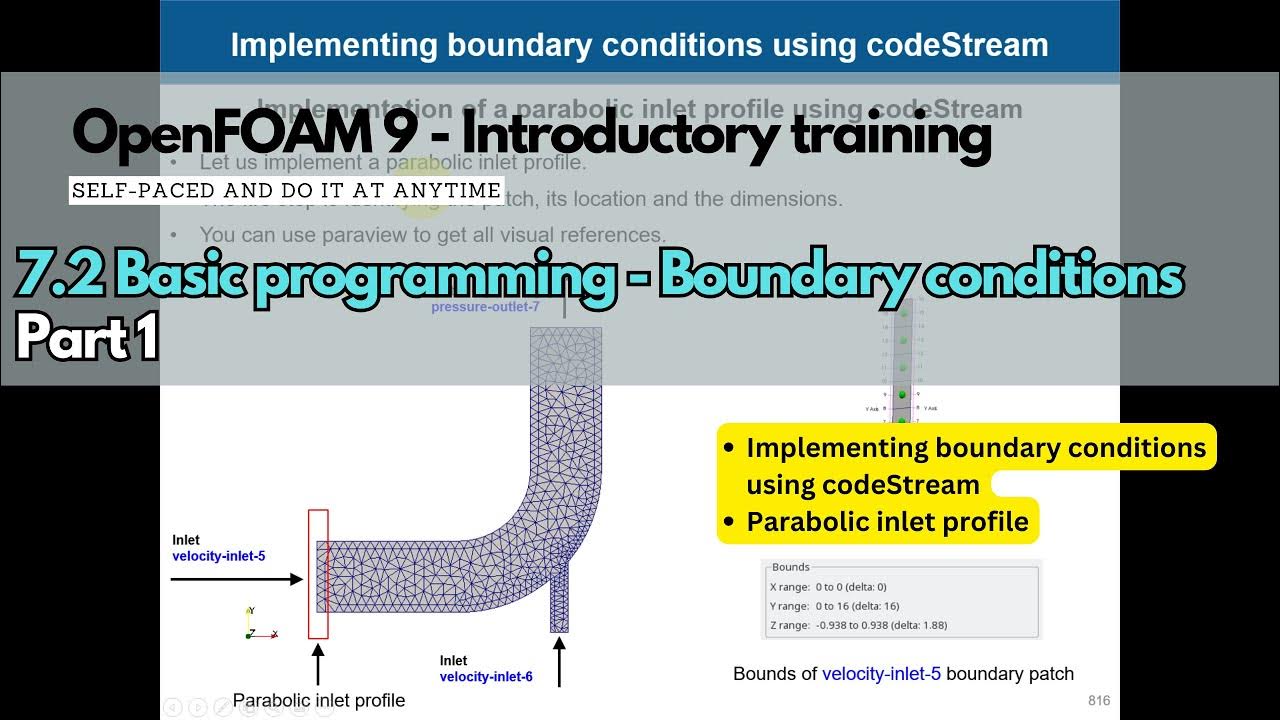 7.2 Module 7 - Implementing my own boundary conditions and non-uniform initialization - YouTube
