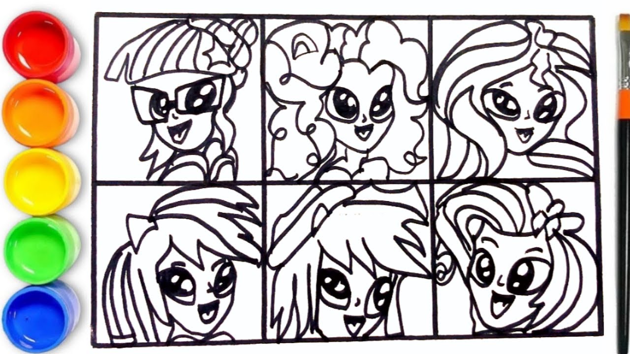 Drawing My Little Pony Equestria Girls All Characters | MY LITTLE PONY ...