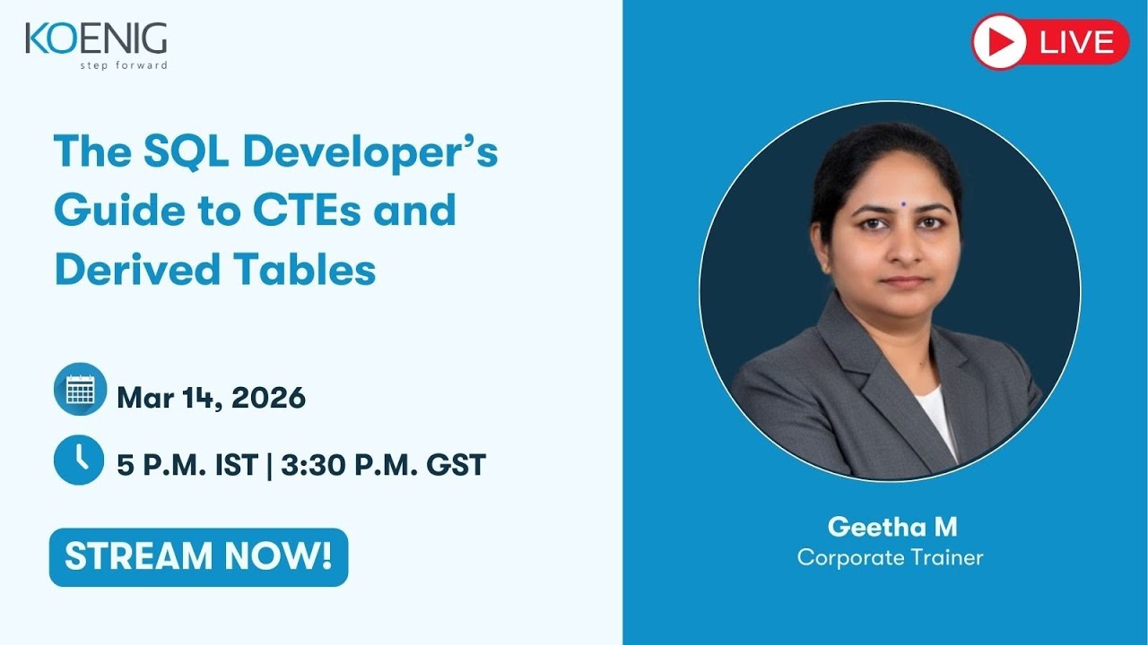 The SQL Developer’s Guide to CTEs and Derived Tables - YouTube